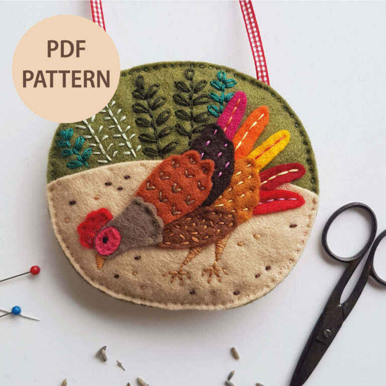 ‘Chicken’ – Printable Felt Lavender Bag Sewing Pattern | Drop The Weasel