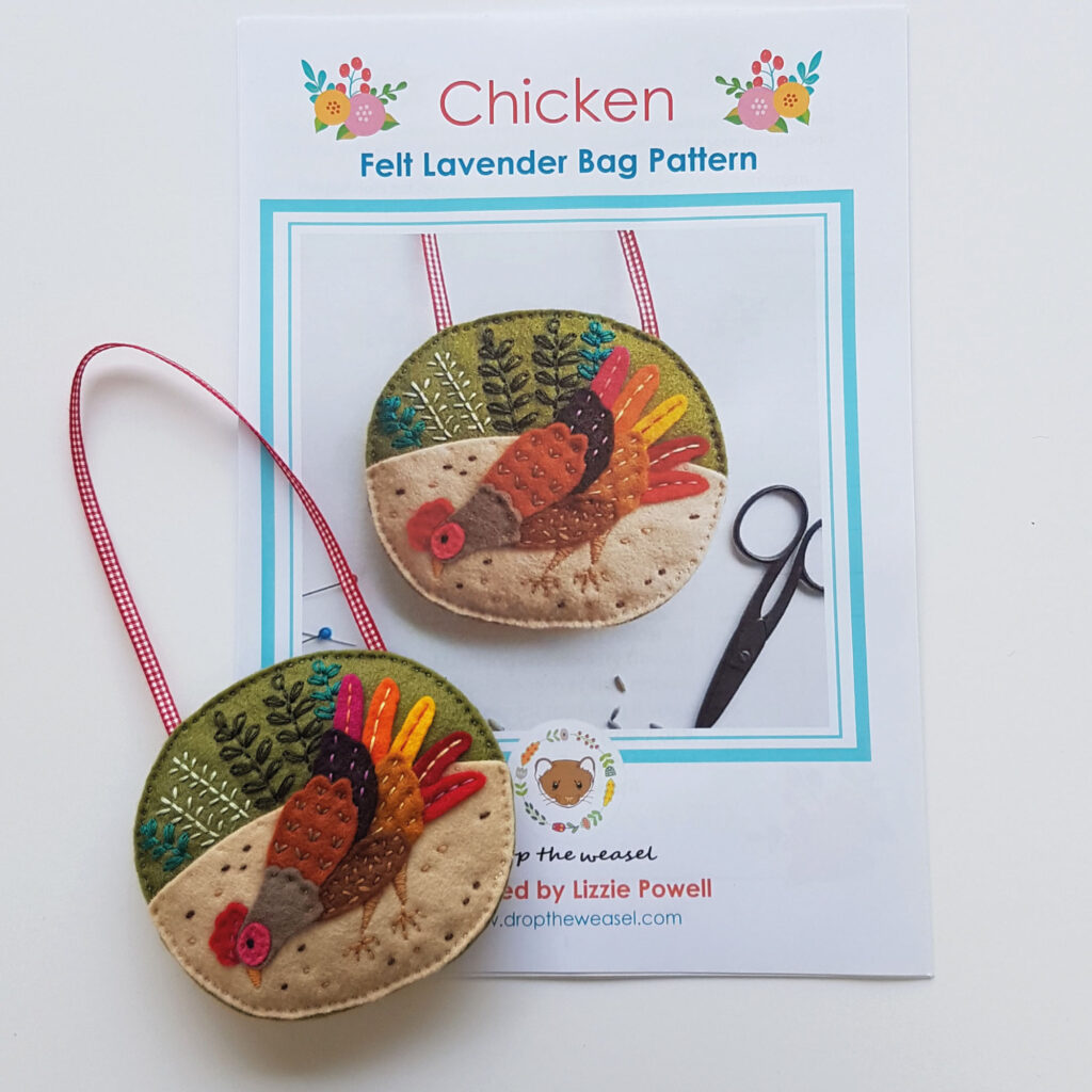 ‘Chicken’ – Printable Felt Lavender Bag Sewing Pattern | Drop The Weasel